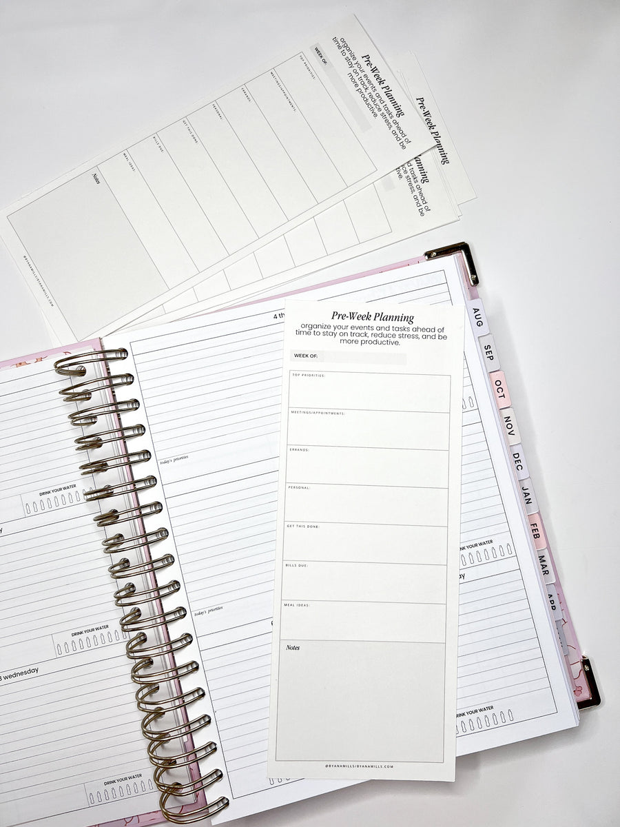 Free Pre-Week Planning Sheet | Printable – By Ana Mills